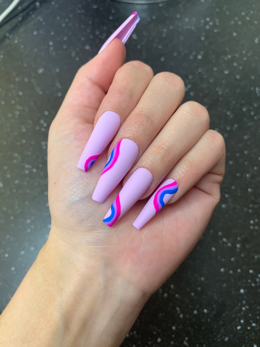 Bi Pride Nails - Etsy