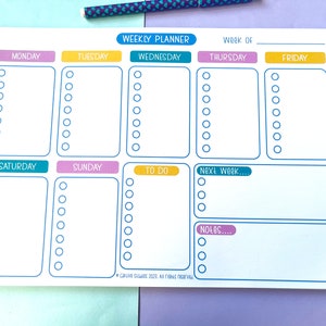 Weekly Planner A4 - to Do List Desk Pad - Tear off Schedule Organiser ...