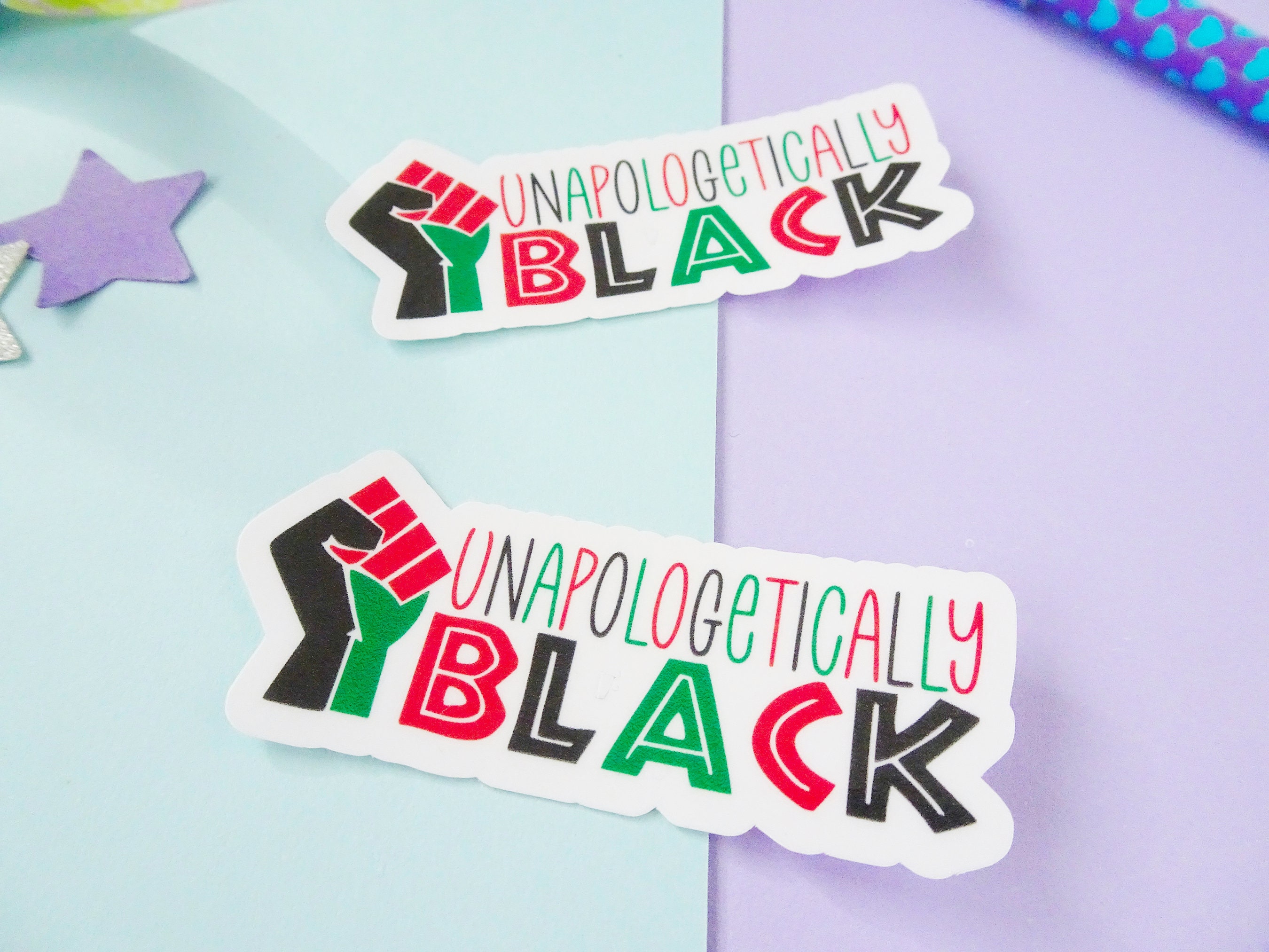 Unapologetically Black Vinyl Sticker Motivational Gift - Etsy