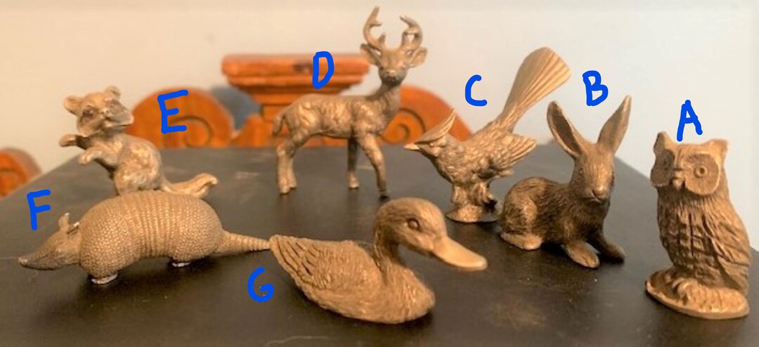 Miniature Pewter Wild Animals Fiqurines Set of 7 - Etsy
