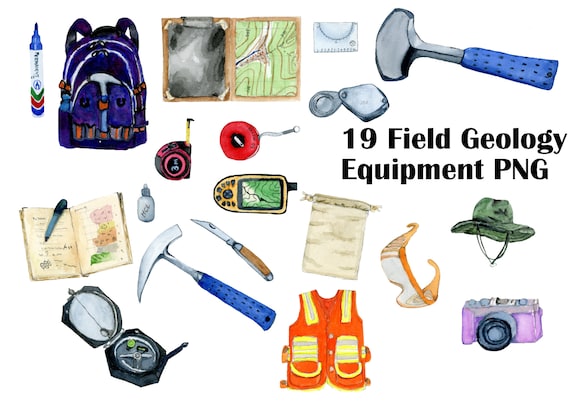 Field Geology Equipment for Geologists Clip-art Png - Etsy
