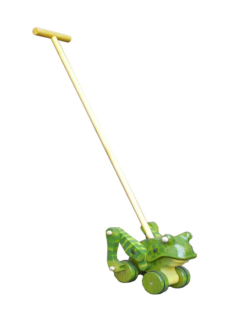 Construction Plan for Push Pull Frog Toy - Etsy