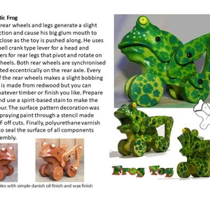 Construction Plan for Push Pull Frog Toy - Etsy