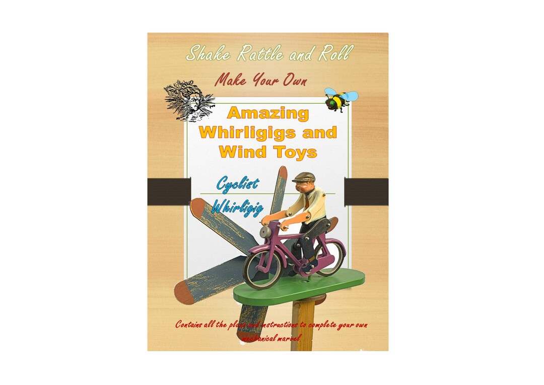 Cyclist Whirligig Construction Plan - Etsy