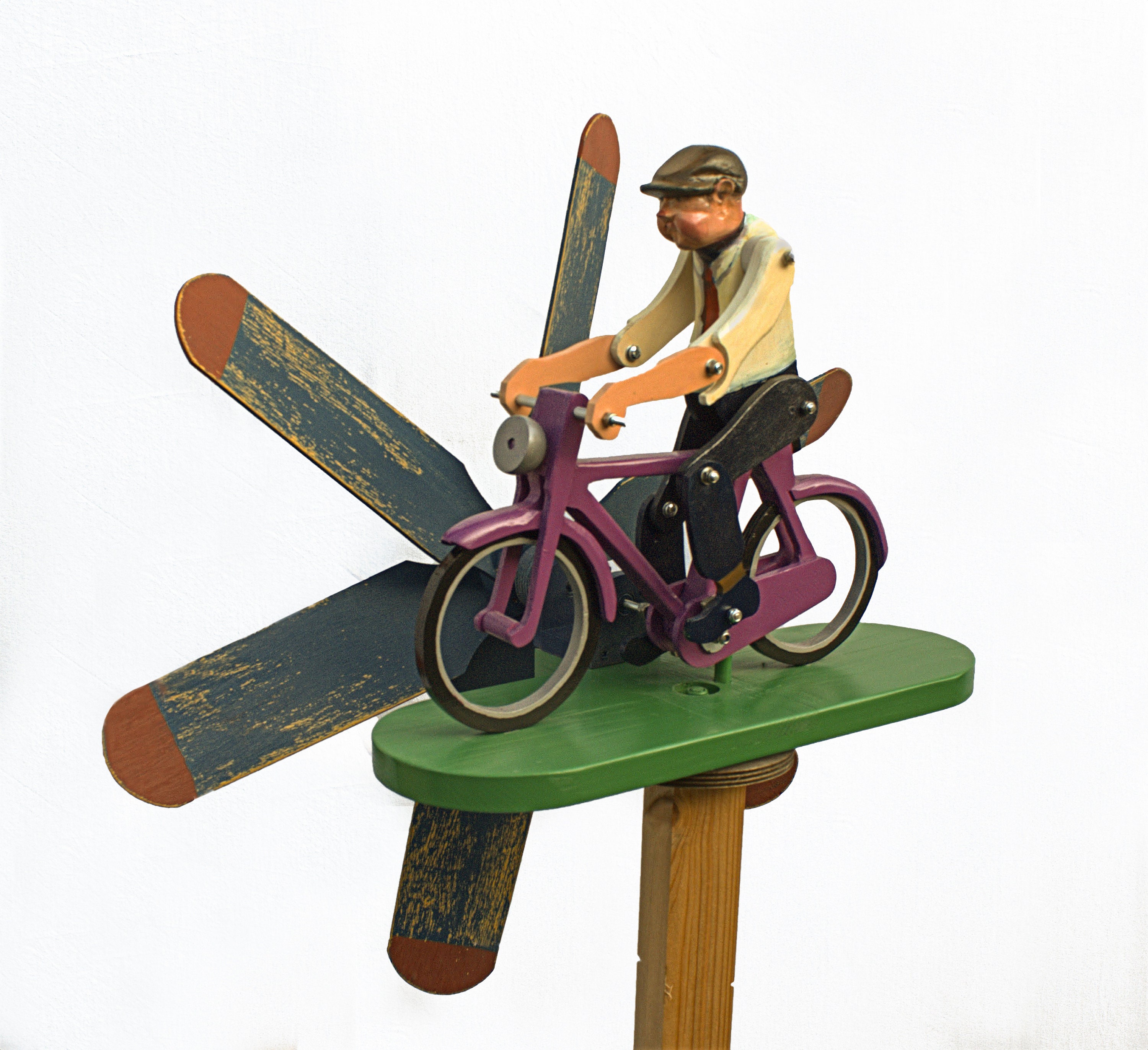 Cyclist Whirligig Construction Plan - Etsy