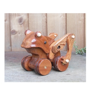 Construction Plan for Push Pull Frog Toy - Etsy