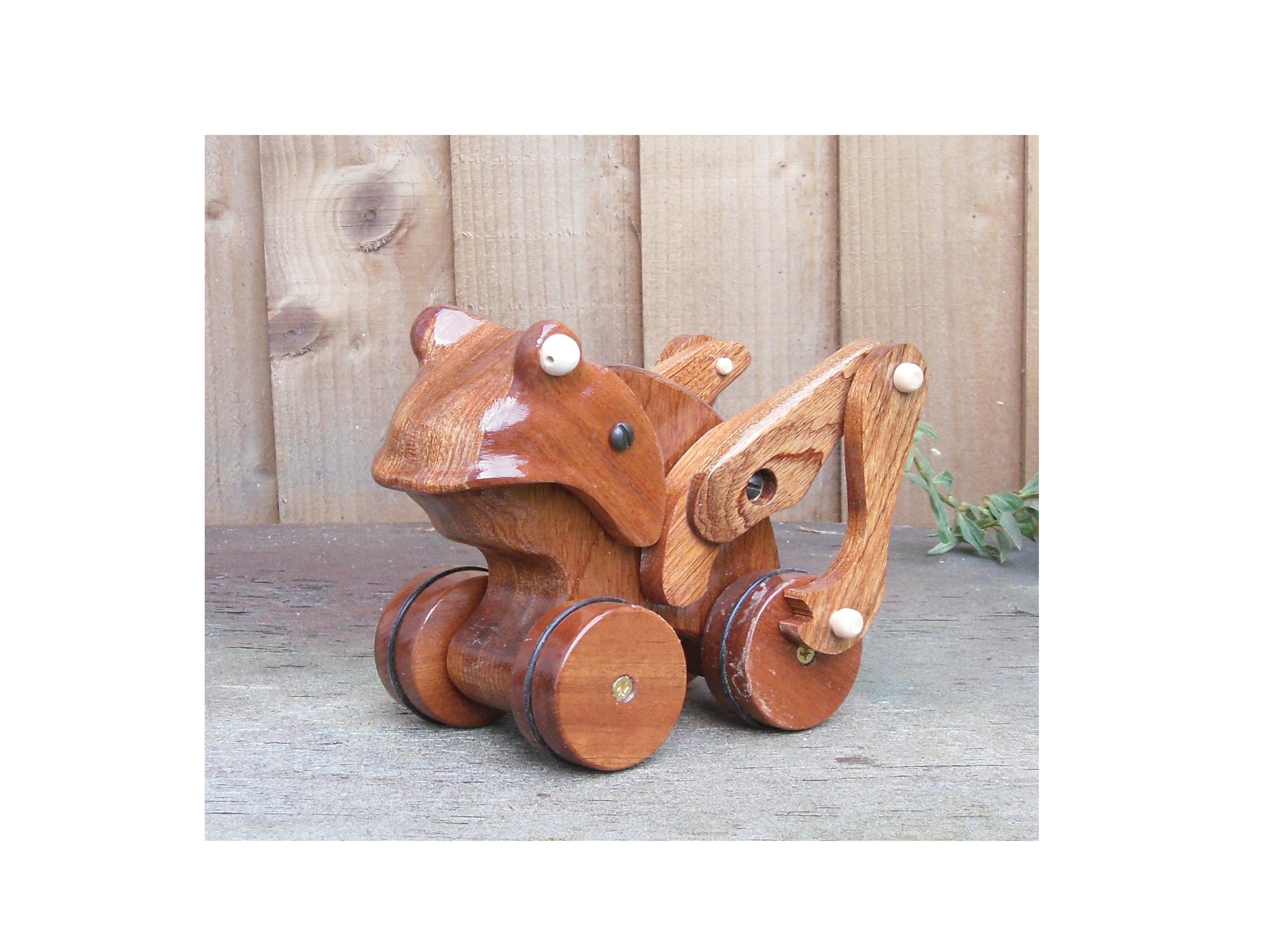 Construction Plan for Push Pull Frog Toy - Etsy