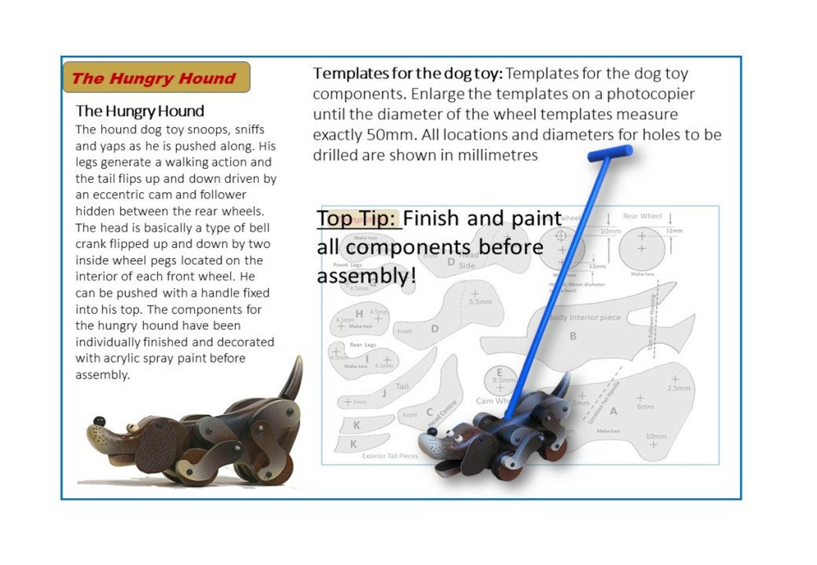 Push Along Dog Toy Construction Plan - Etsy