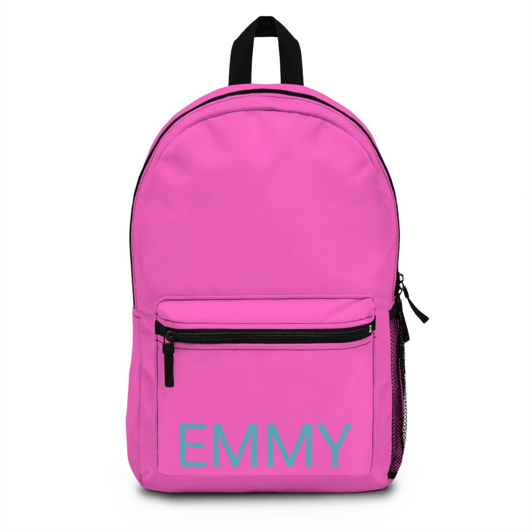 Personalized Pink Backpack for Kids, Customizable School Bag, Cute ...