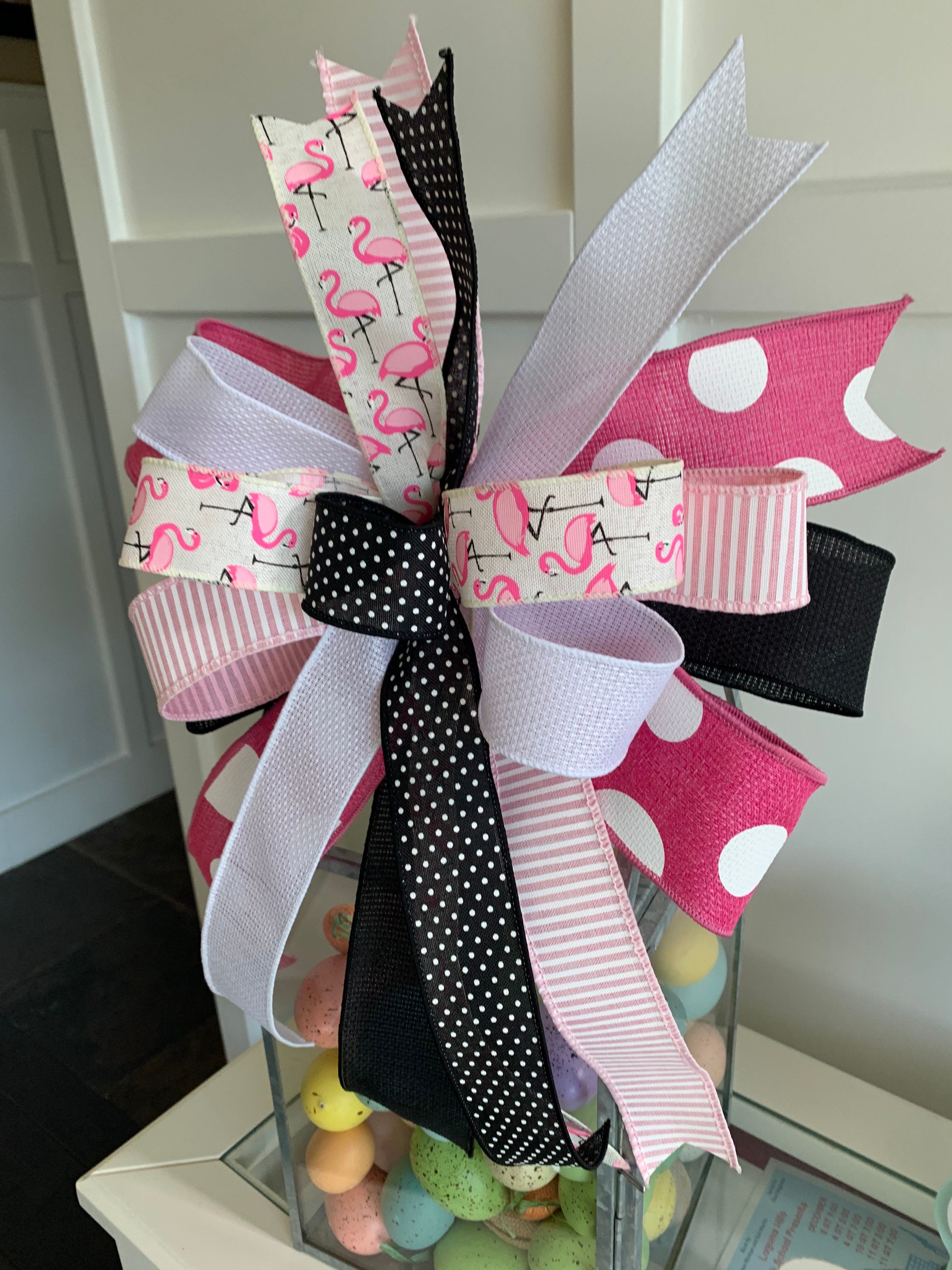 Flamingo Bow Flamingo Decor Flamingo Wreath Bow Lantern | Etsy