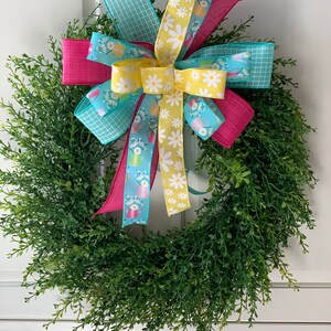 Spring Bow, Wreath Bow, Front Door Bow,mantel Bow, Lantern Bow, Spring ...