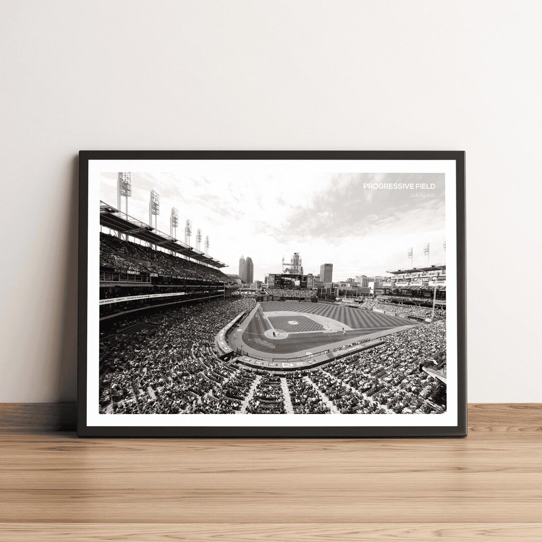 Progressive Field Cleveland Guardians Ohio Baseball Stadium Print ...