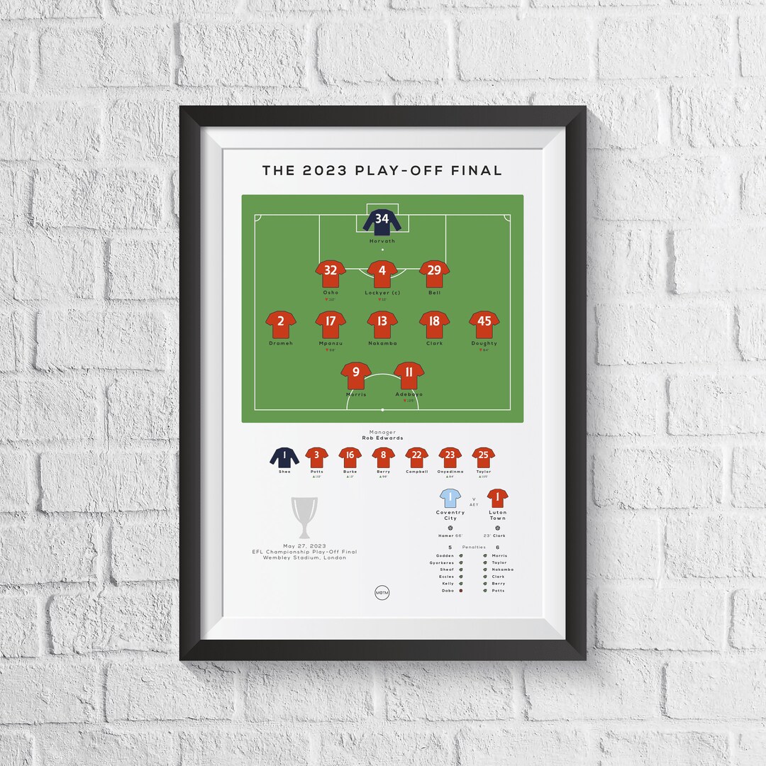 Luton Town Vs Coventry City 2023 EFL Championship Play-off Final Print ...