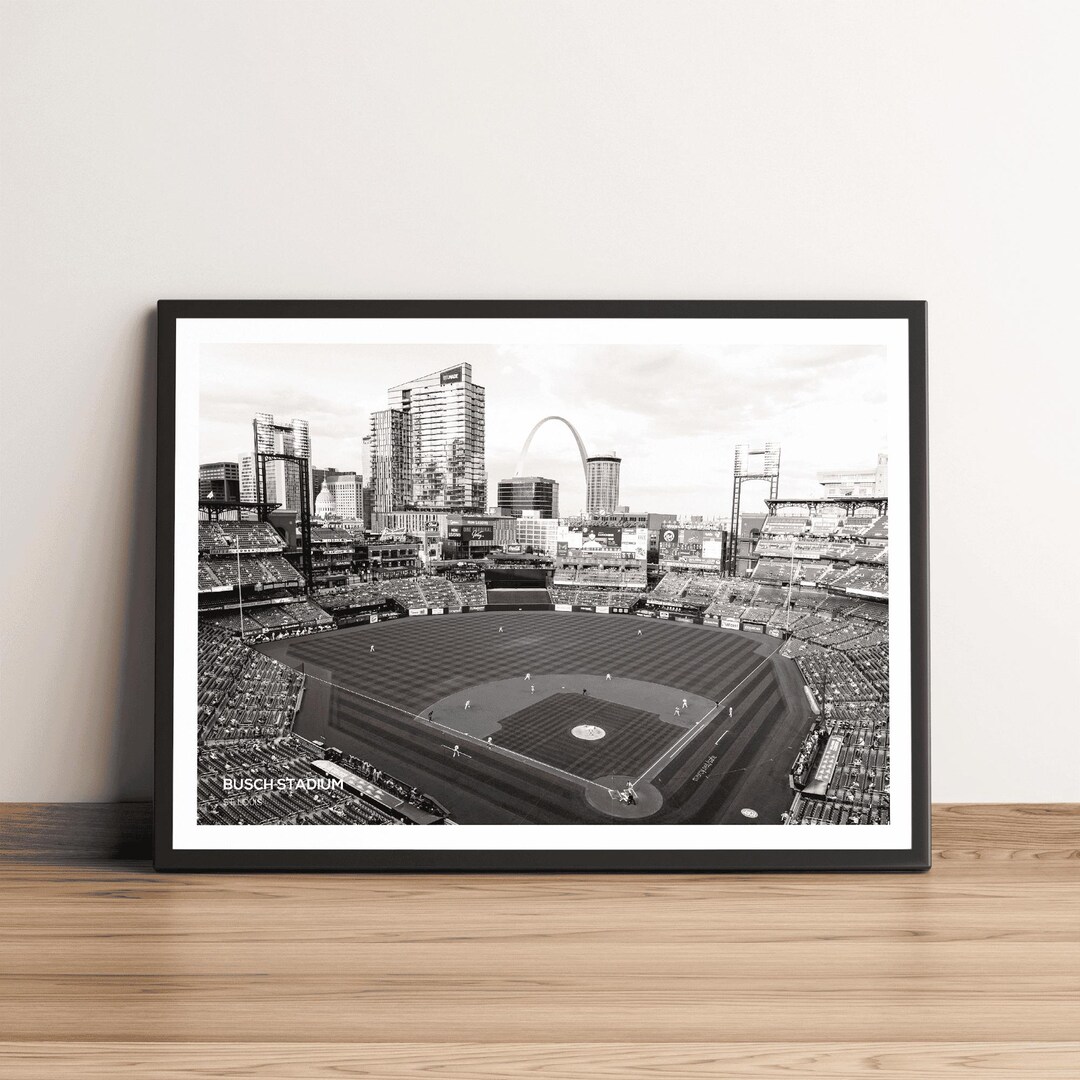 Busch Stadium Missouri St Louis Cardinals Baseball Stadium Print, Black ...
