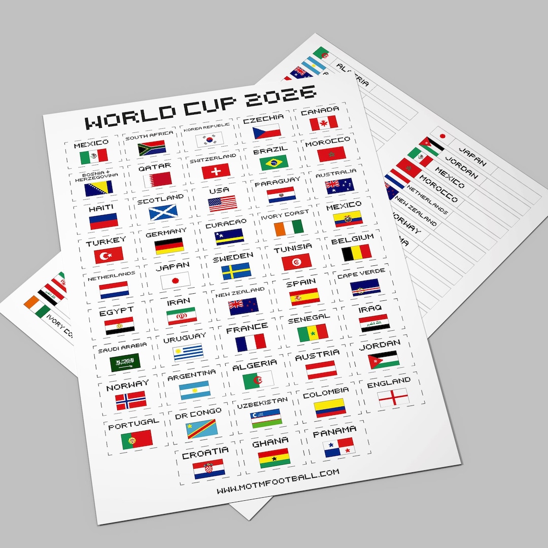 World Cup 2026 Sweepstake Kit – Printable PDF Download | A4 & US Letter ...
