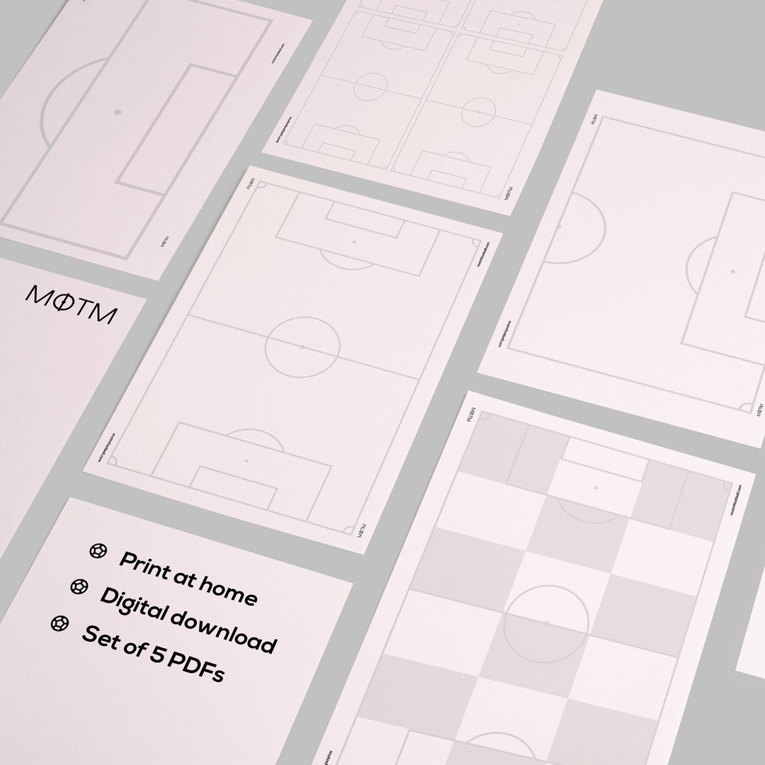 Printable Football Coach Tactics Sheet Set, Soccer Coach Playbook ...