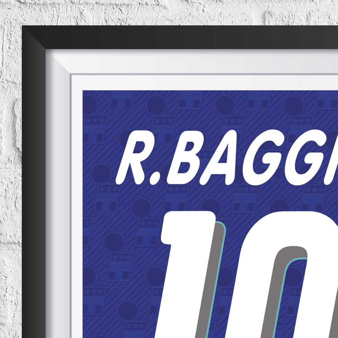 Roberto Baggio Italy Legend Stats Football Print - Etsy