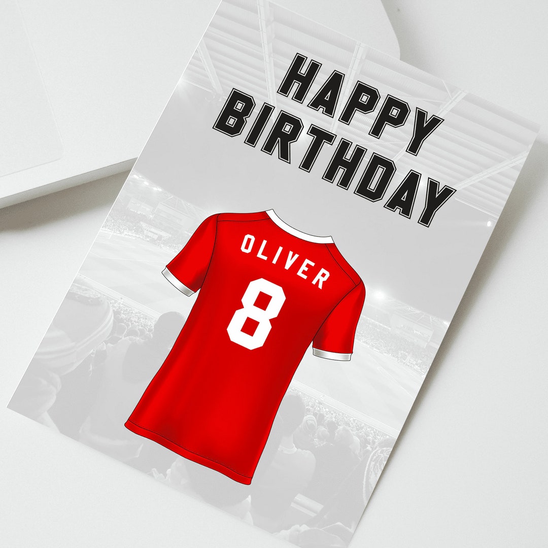 Personalised Wales Birthday Card, Football Birthday Card, Custom ...