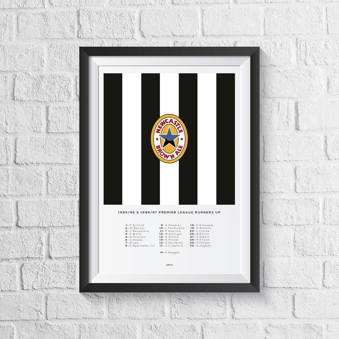 Newcastle the Entertainers Squad Print | Gift for Newcastle Fan ...