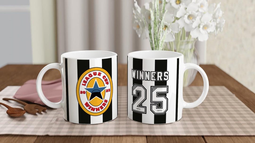 Newcastle Carabao Cup Winners 2025 Mug | Retro NUFC League Cup Trophy ...