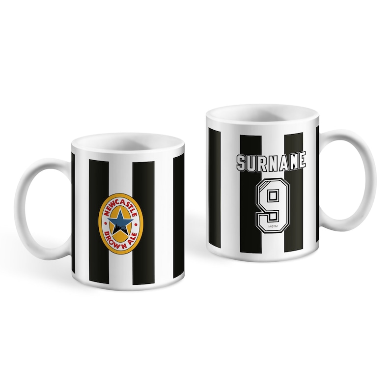 Personalised Newcastle Mug: Retro Kit Fan Gift - Etsy UK