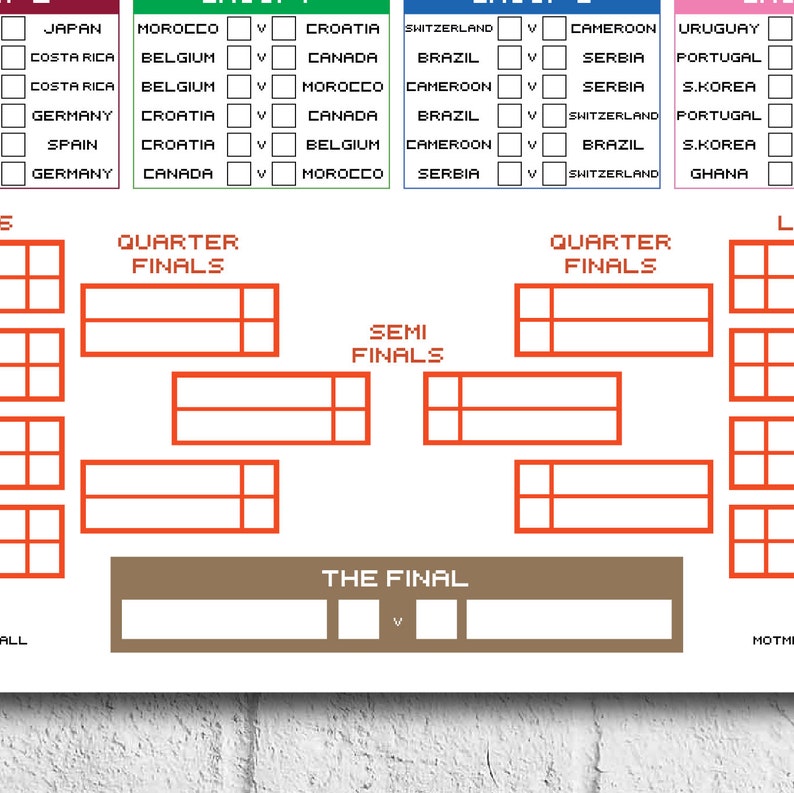 Retro World Cup Qatar 2022 Football Wall Chart FIFA World - Etsy UK