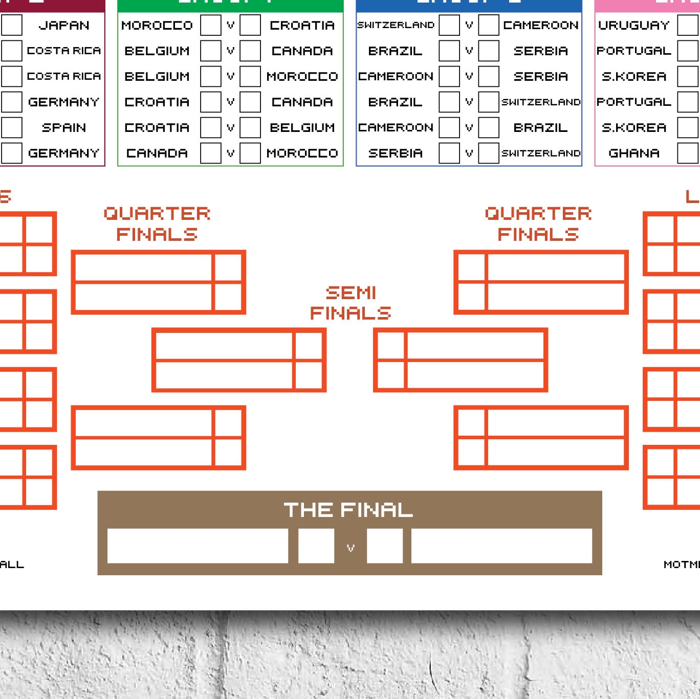 World Cup 2022 Wall Chart