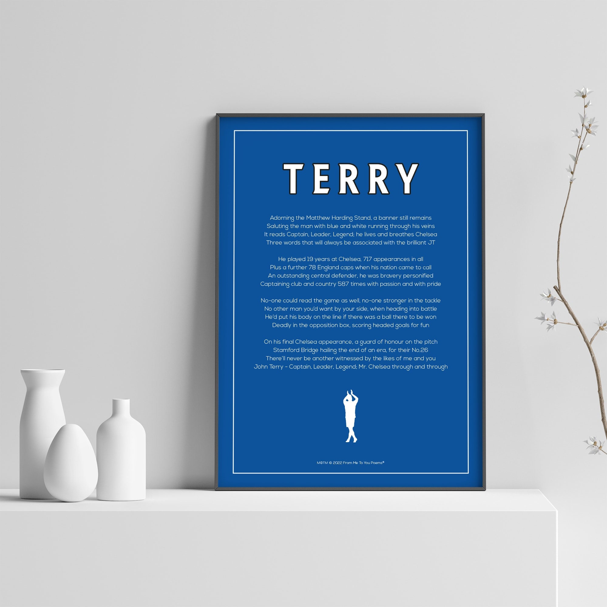 John Terry Poem Chelsea Legend Football Poetry Print - Etsy