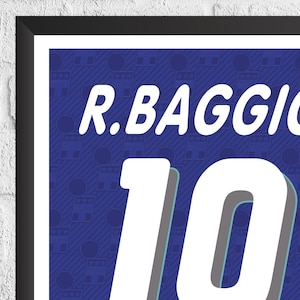 Roberto Baggio Italy Legend Stats Football Print - Etsy