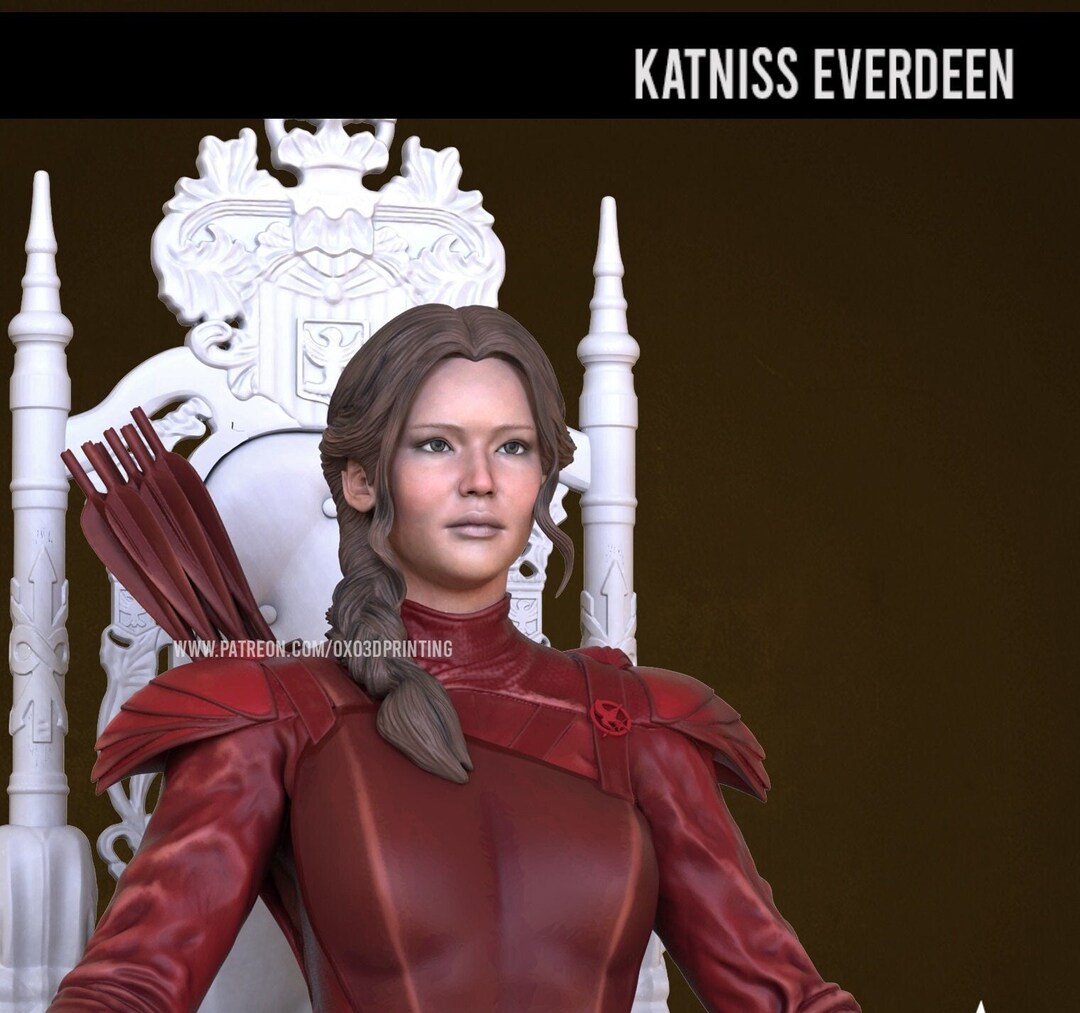Katniss_ Everdeen hungry Games Fan Art / Sculture 3D Printing Model Set ...