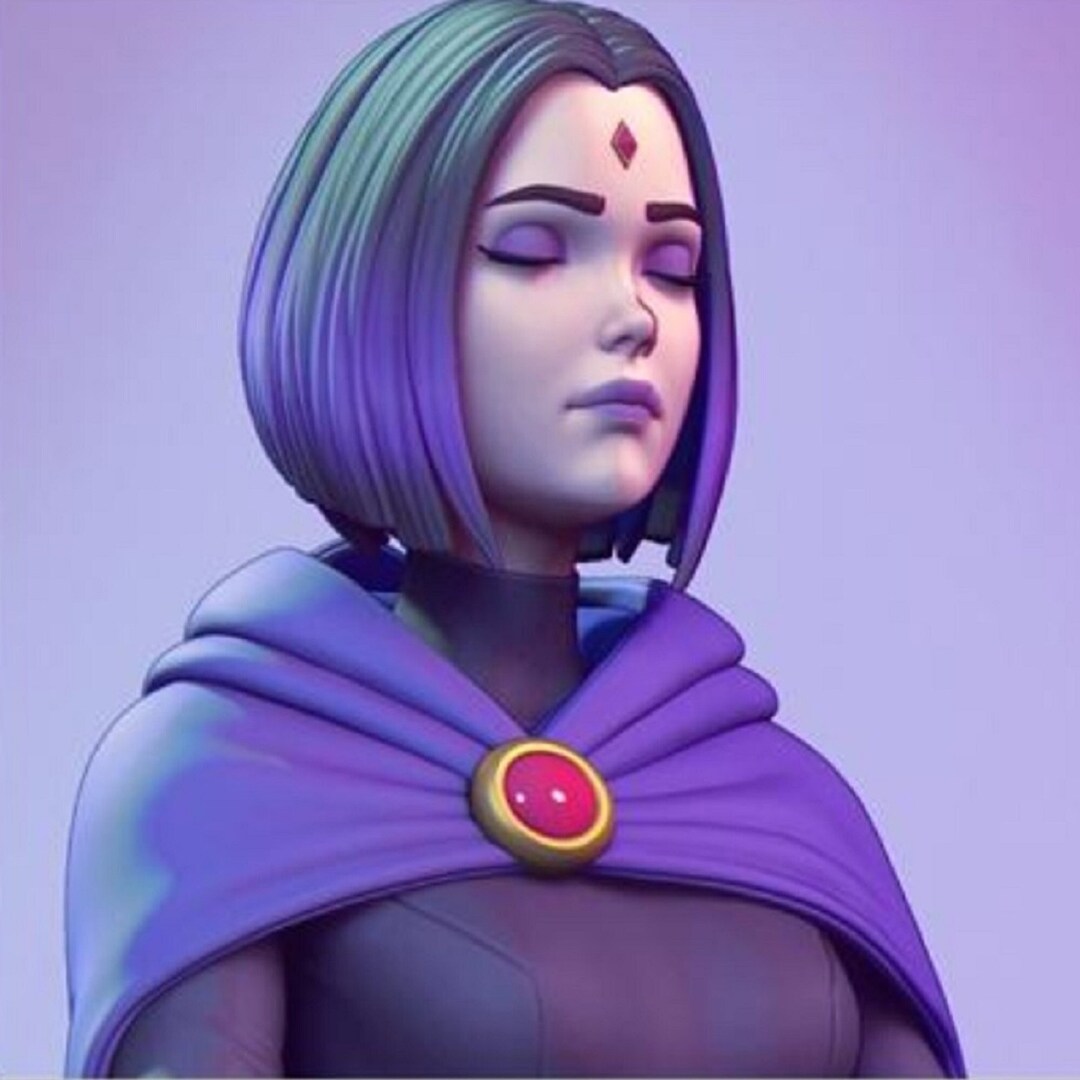 Raven Teen Titans Painted 3D Resin Printed Figure Ready to Collect ...