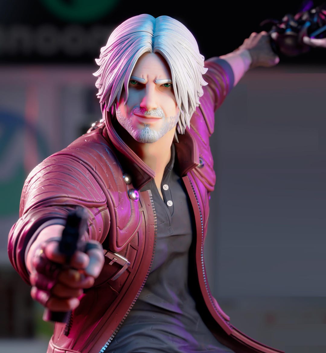 Dante (devil May Cry_ Fan Art) /sculpture Unpainted or Fully Painted ...