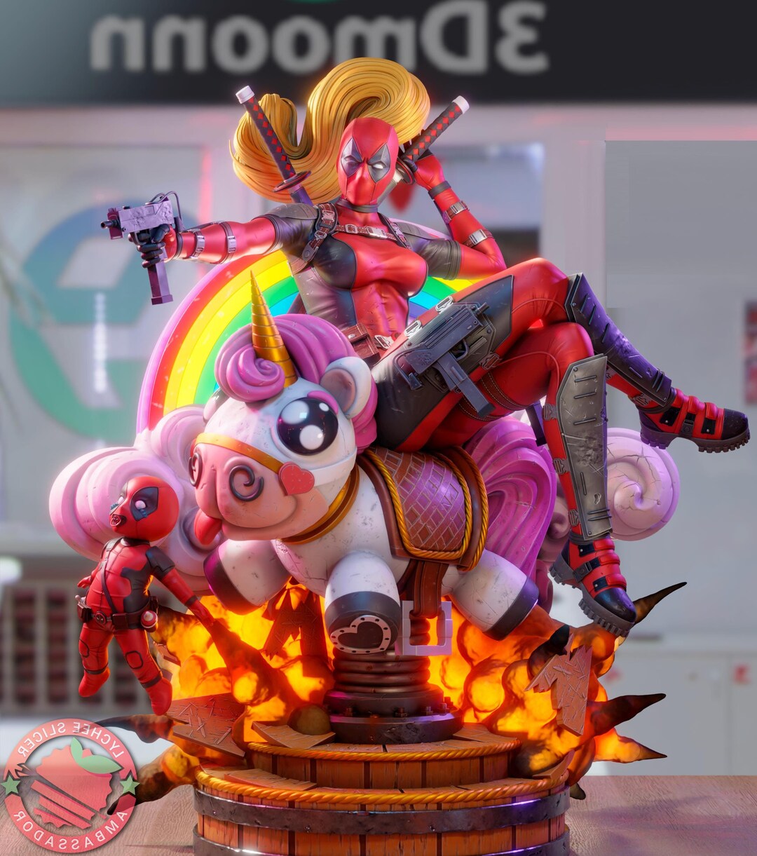 Lady Deadpool_ Fan_art/ Diorama Unpainted garage Kit or Fully Painted ...