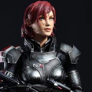Female Sheppard (mass Effect Fan Art) Resin Scale Sculpture Unpainted ...
