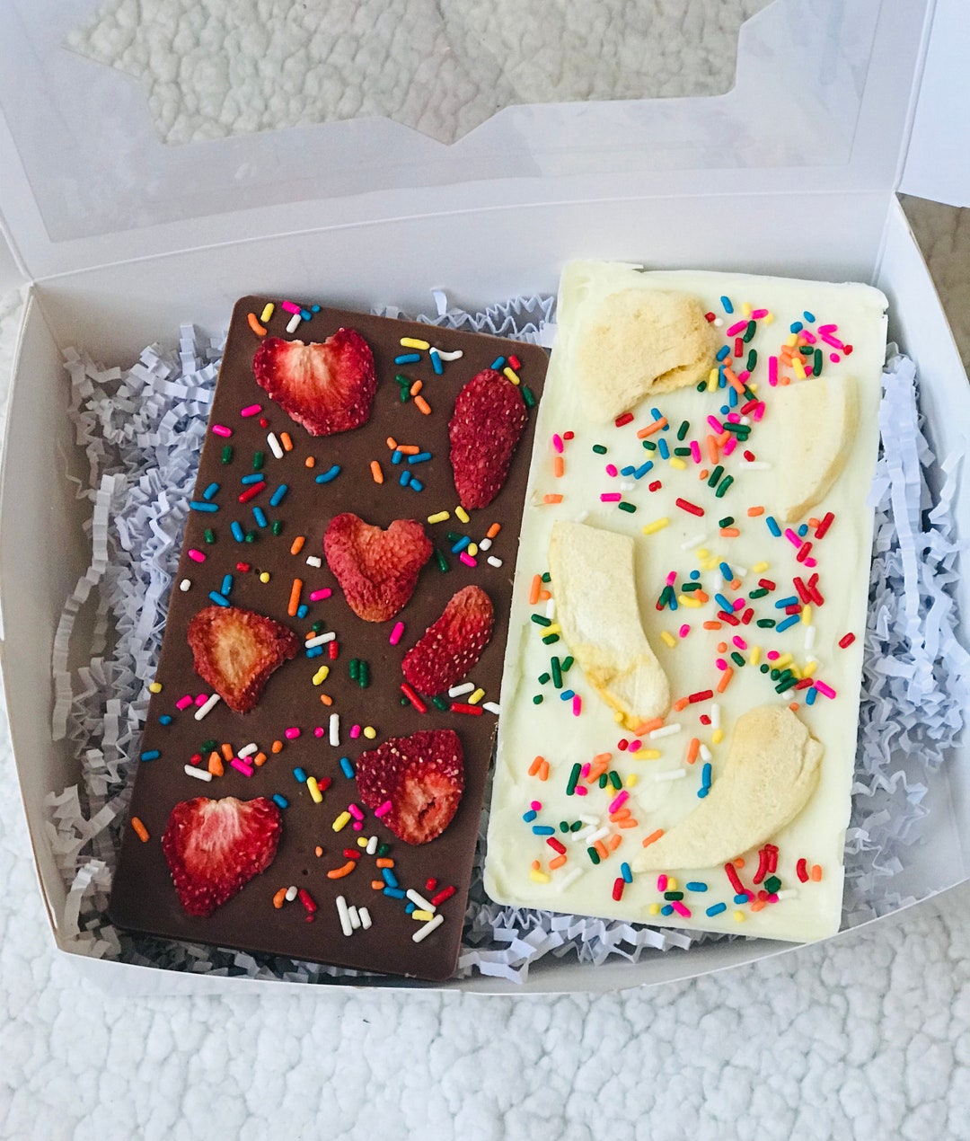 Set of 2 Pieces of Chocolate Strawberry Chocolate Bar and Mango ...