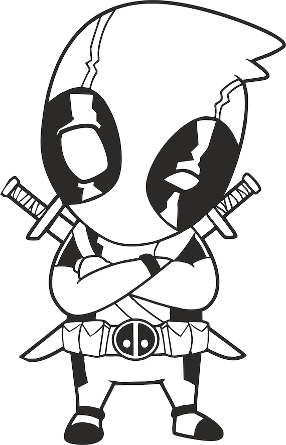 Chibi Deadpool Coloring Pages