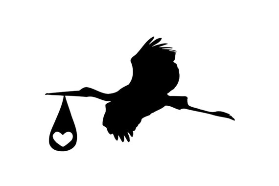 Stork Decal/vinyl Stickers& Decals for Cars/vinyl Decal/laptop - Etsy