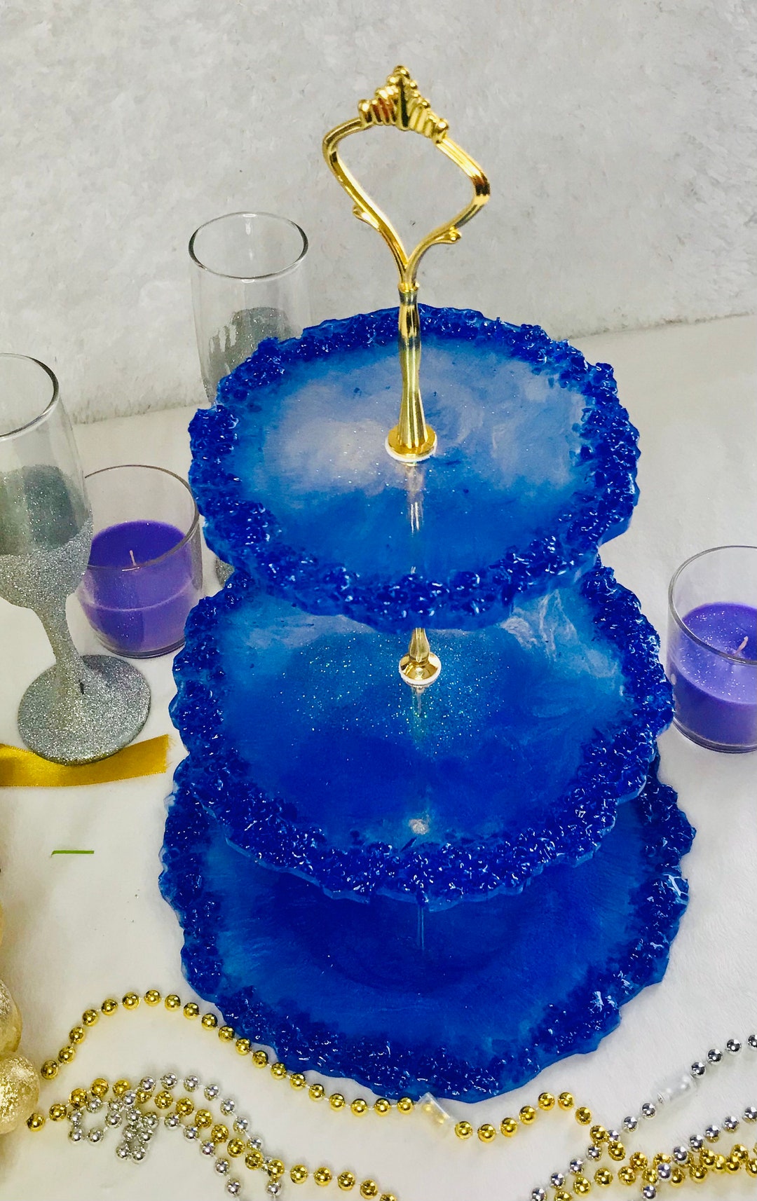 Custom Tray 3-tier Resin Rack,resin Traycandy Bowl Fruit Vase Resin ...