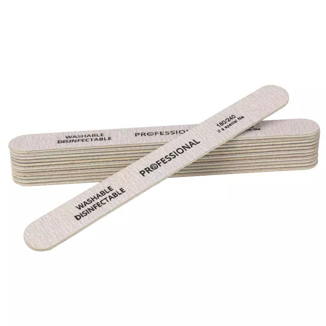 Wooden Nail File Professional Nail Art Sanding Buffer Files 180/240 ...