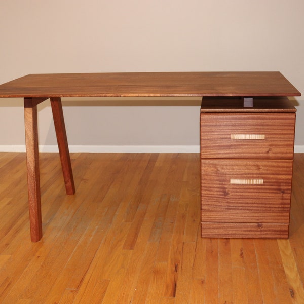 Solid Wood Desk - Etsy