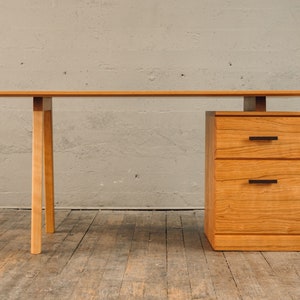 Mid century modern desk with file cabinet store