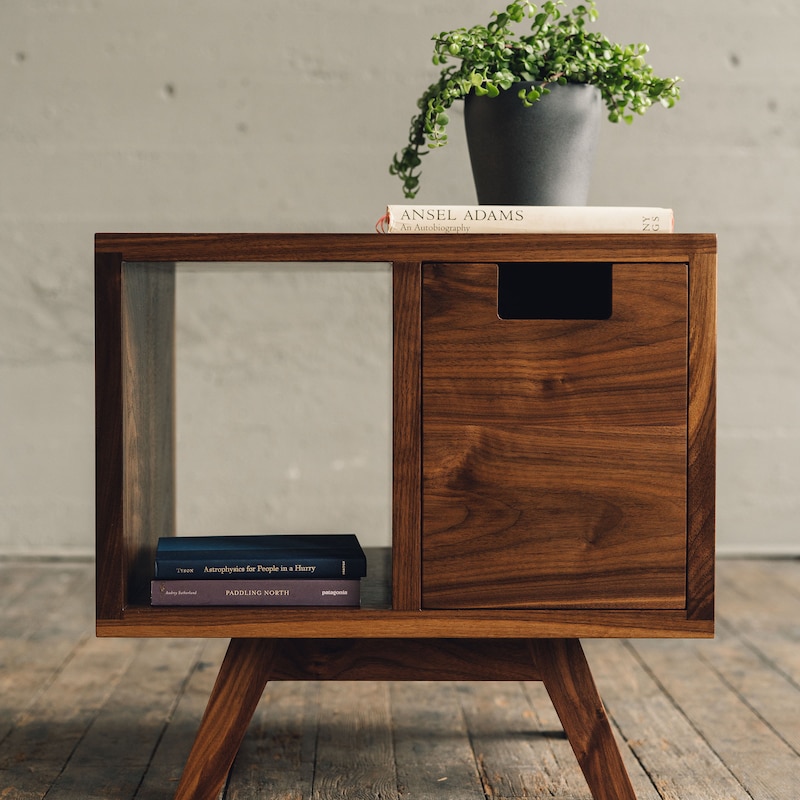 Walnut Nightstand - Etsy