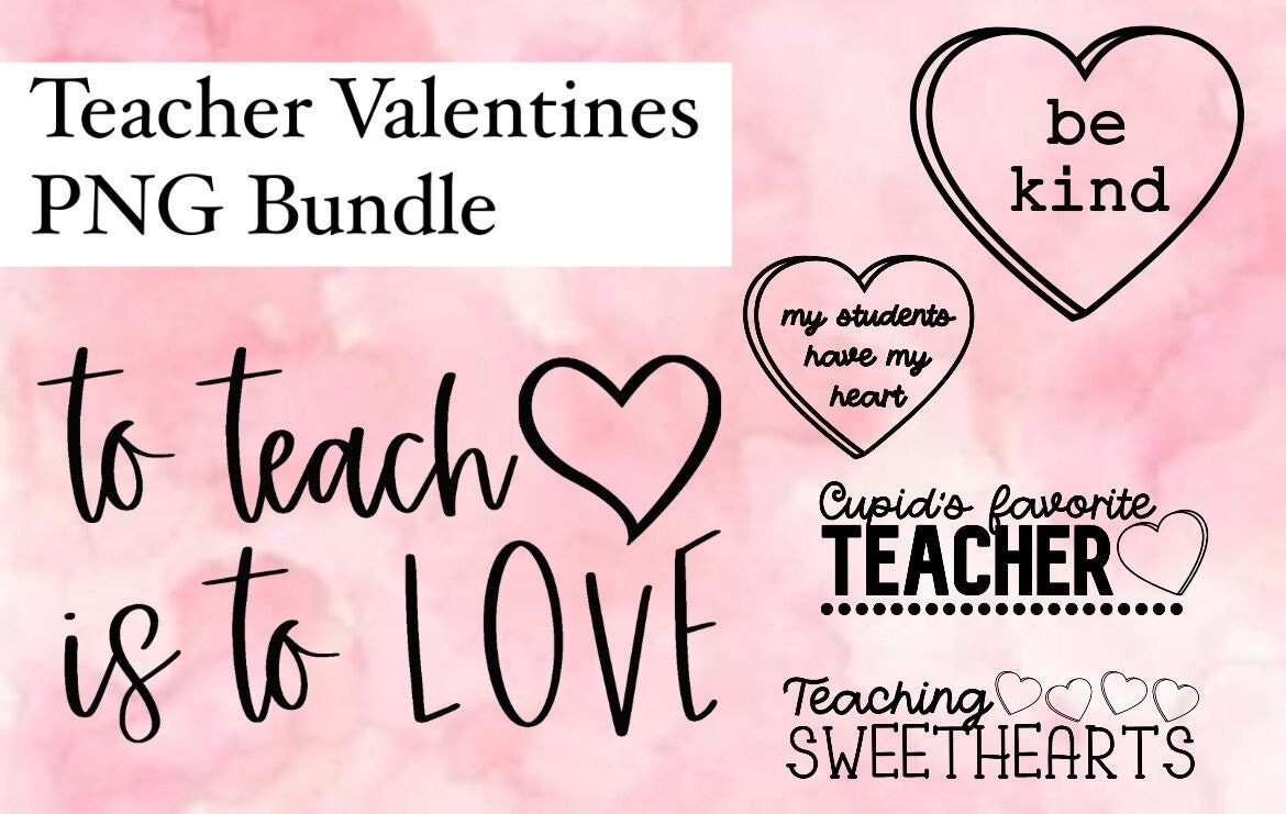 Valentines Day PNG Bundle, Teacher, Digital Files - Etsy