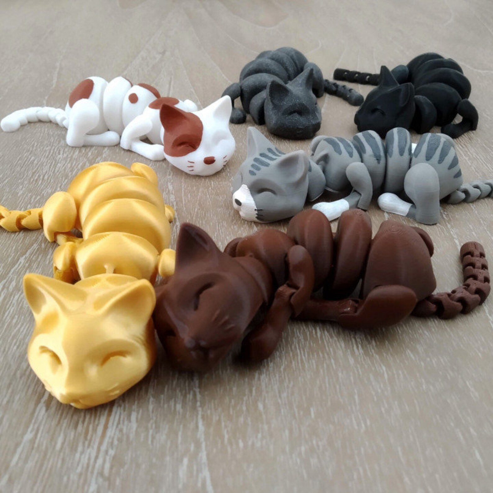 The Lazy Cat / Flexi Cat / Articulated Animal / Cat Toy / Cat - Etsy