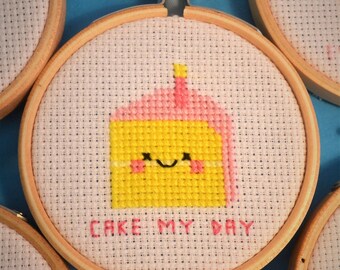 Mini Cake Cross Stitch - Etsy