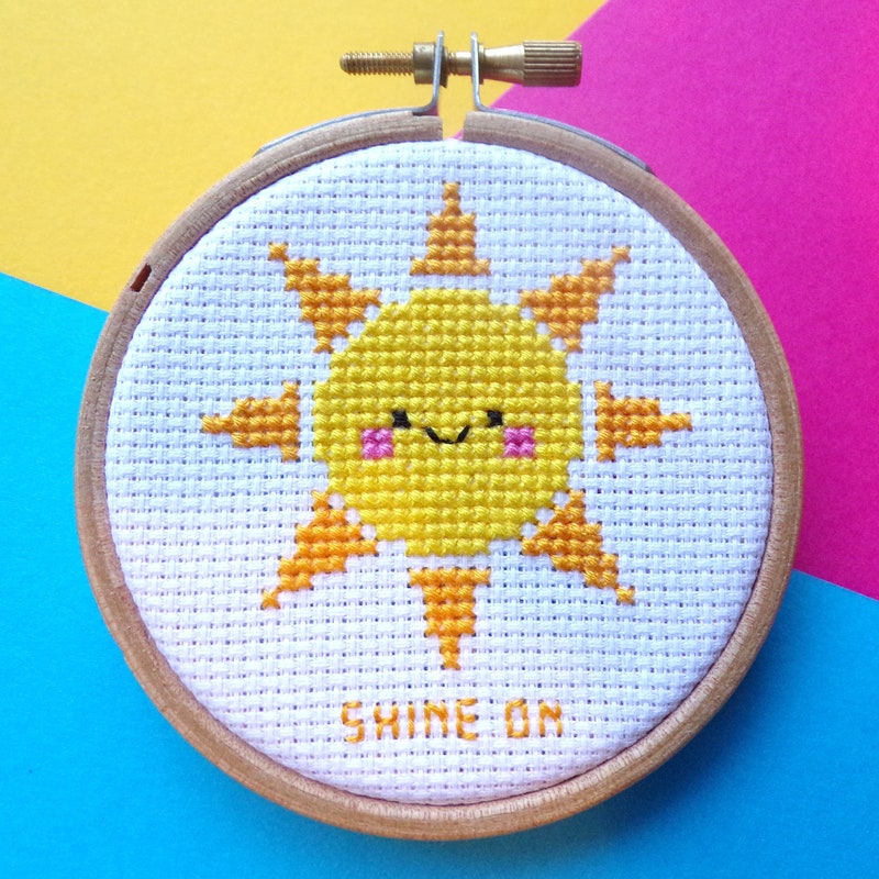 Sun Cross Stitch - Etsy