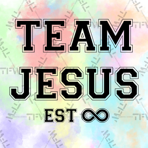 TEAM JESUS PNG Transparent Background Separate Background - Etsy