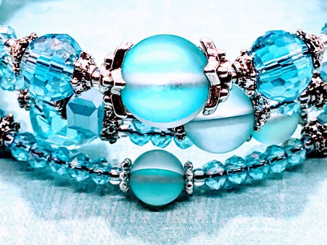 Memory Wire Wrap Bracelet/memeory Wire Bracelet/wrap Bracelet/glass ...