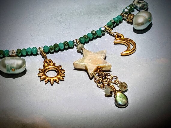 Celestial Necklace/star Necklace/moon Necklace/sun - Etsy