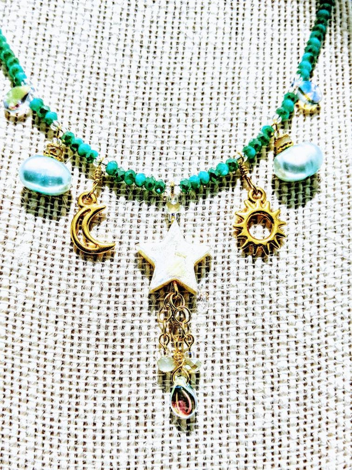 Celestial Necklace/star Necklace/moon Necklace/sun Necklace/sun and ...